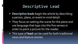 Descriptive lead by Imran Farooq | PPTX