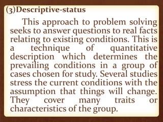 Descriptive Method and Experimental Method by Maureen A. David RM | PPTX