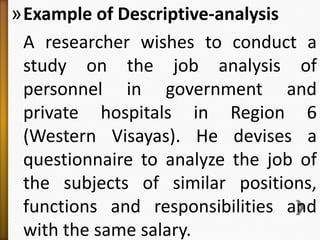 Descriptive Method and Experimental Method by Maureen A. David RM | PPTX