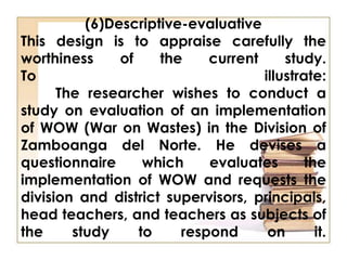 Descriptive Method and Experimental Method by Maureen A. David RM | PPTX