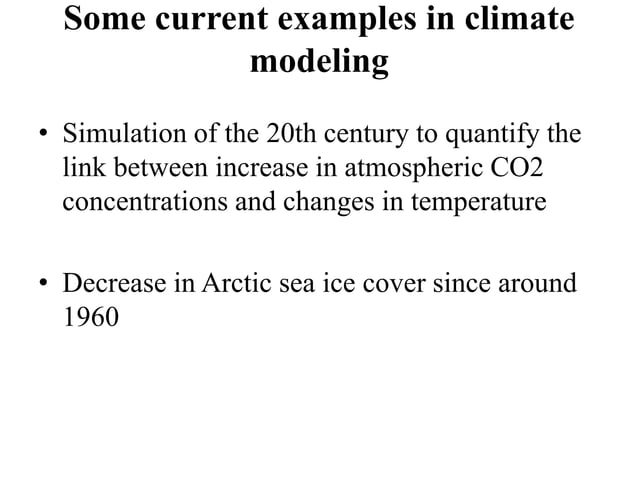Descriptive modeling in climate change | PPT