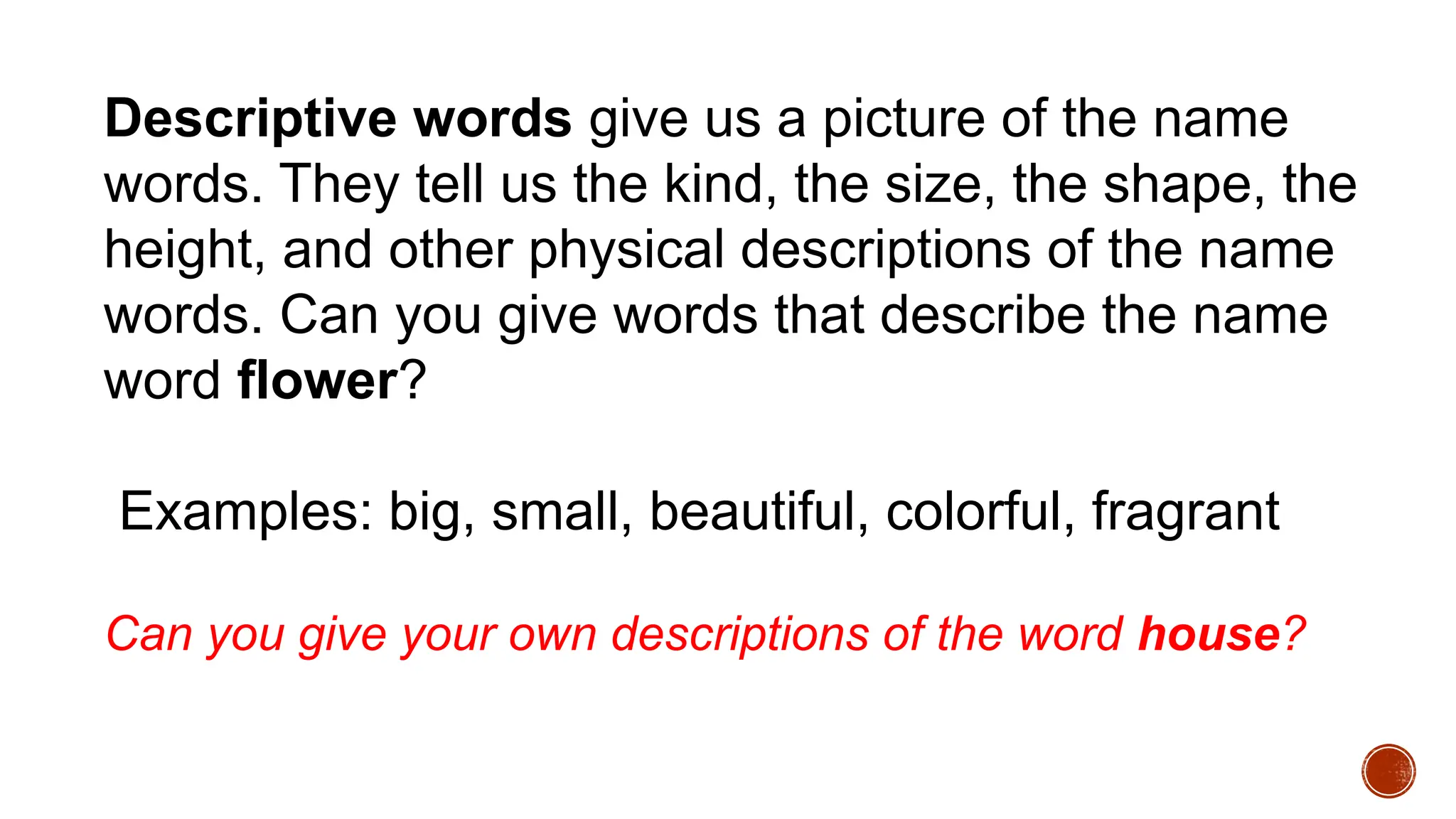 Descriptive or Sensory Words for Grade 2 Learners.pptx