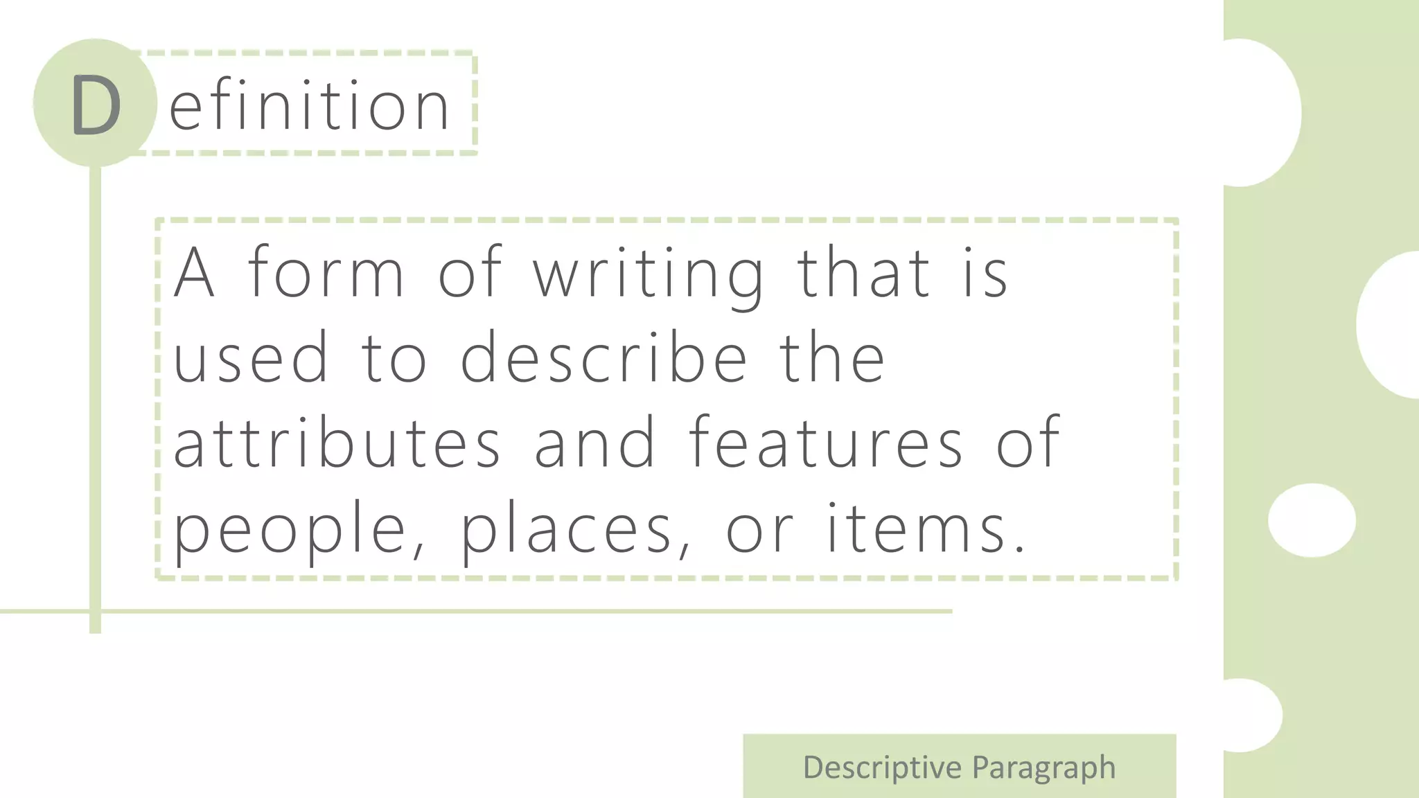 Descriptive paragraph | PPT
