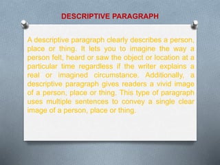 Descriptive paragraph | PPTX