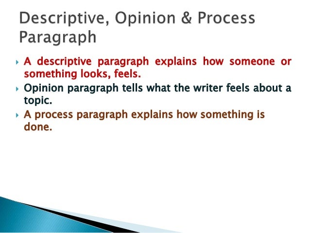 Descriptive paragraph