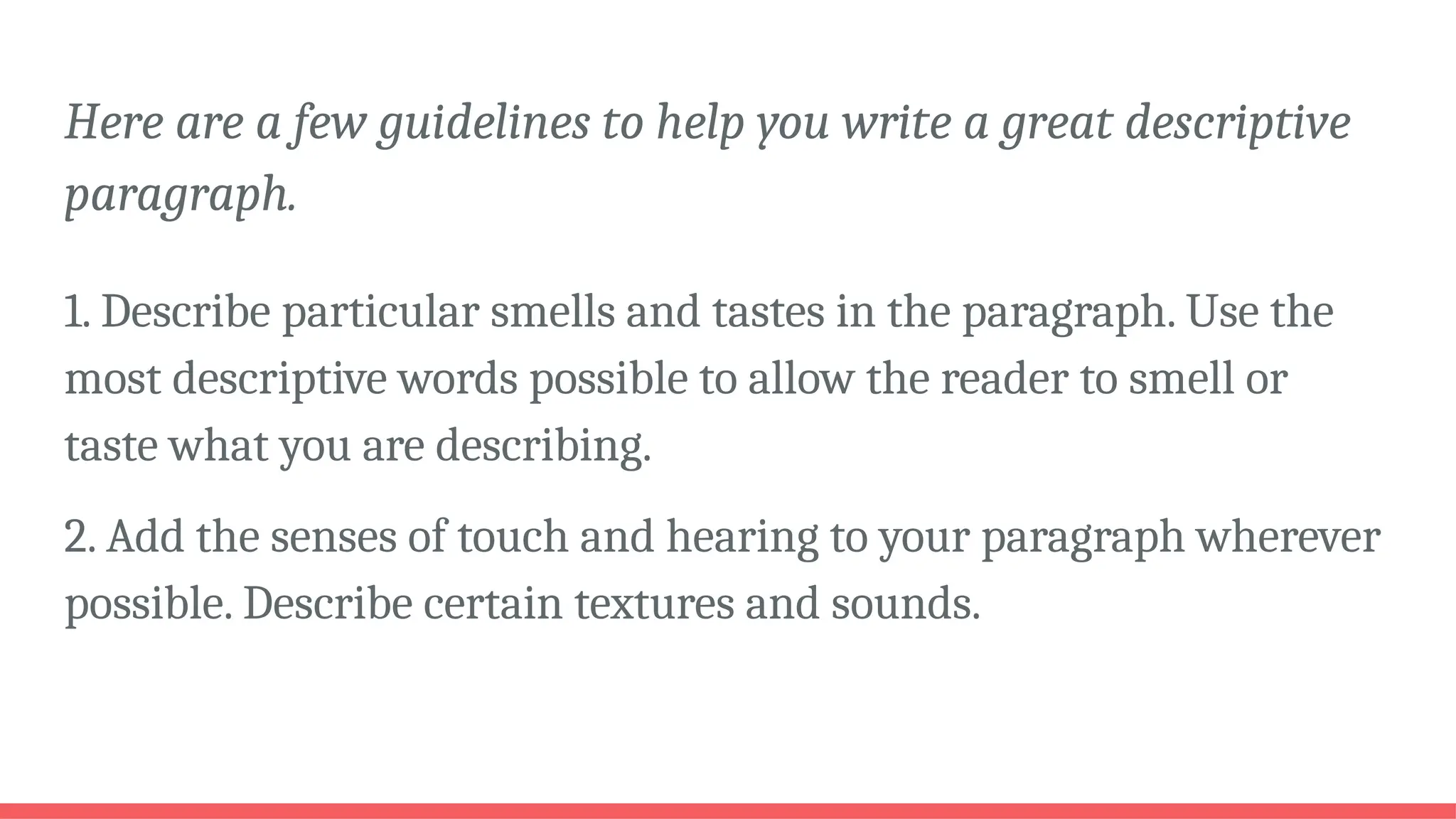 A Lesson About Descriptive Paragraph.pptx | Geography | Science