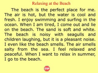 Descriptive Paragraph for writer who need to update the writing skills ...