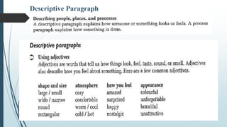 Descriptive paragraph (3) | PPT
