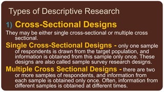 Descriptive Research Design - Techniques and Types | PPTX