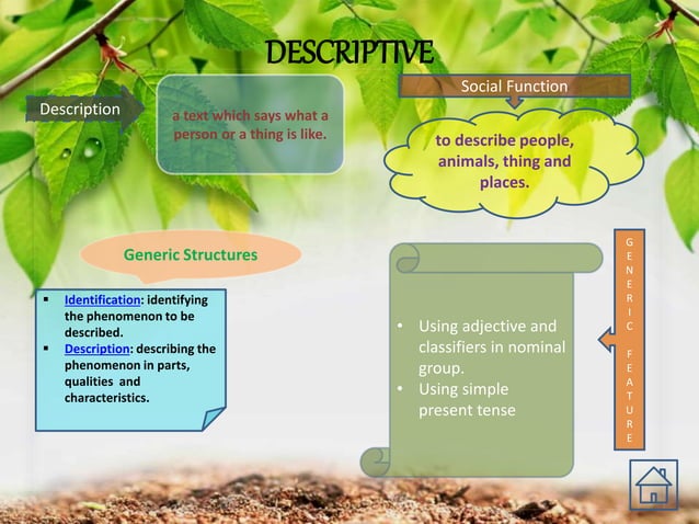 Descriptive, report, explnation | PPT