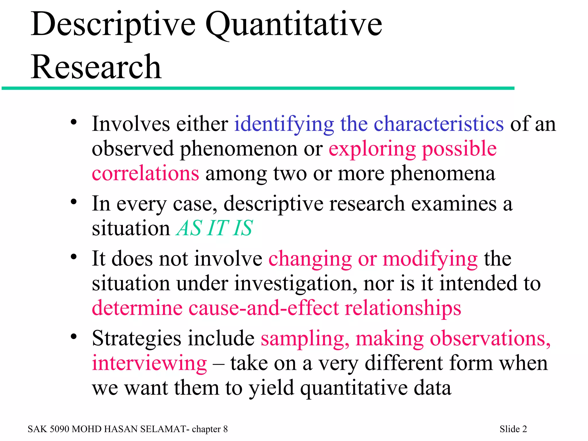 Descriptive resarch ppt | PPT