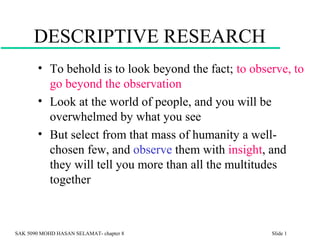 Descriptive resarch ppt | PPT