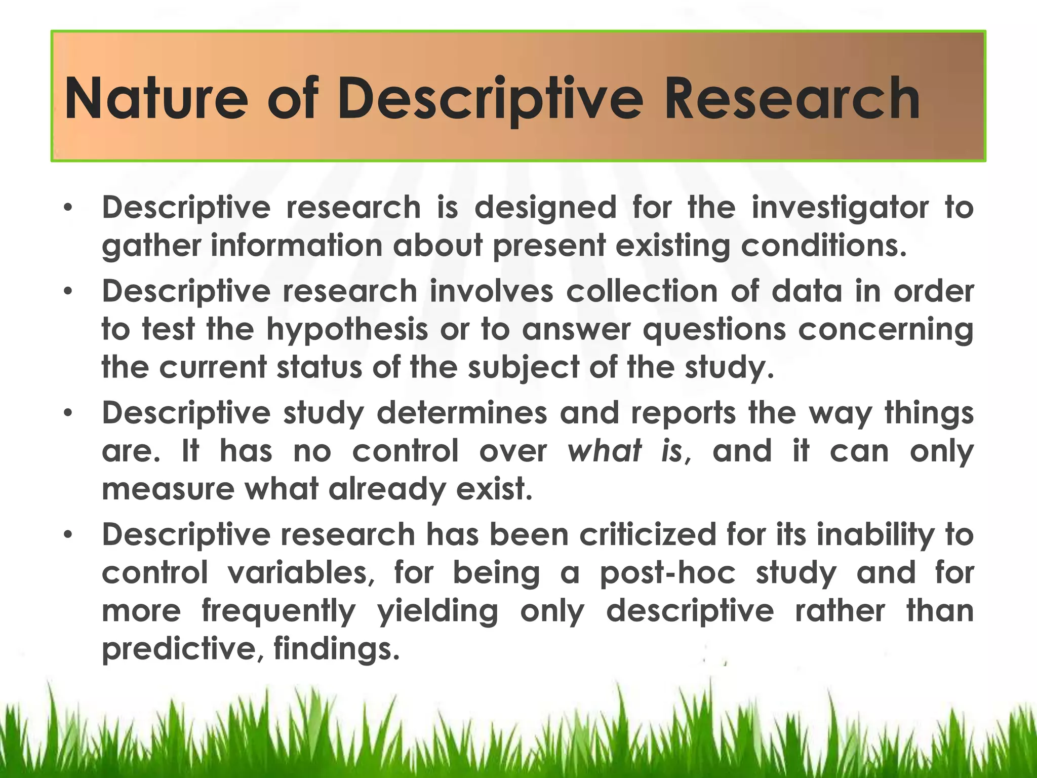 Descriptive research | PPTX