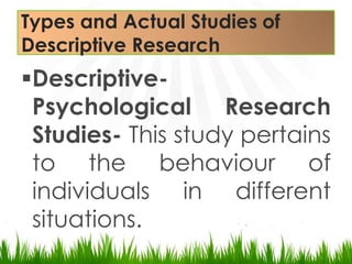 Descriptive research | PPTX
