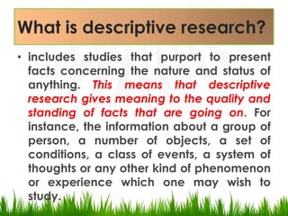 Descriptive research | PPTX