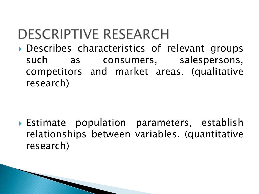 Descriptive research