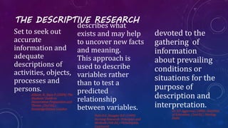 Descriptive research and Correlational Research | PPTX