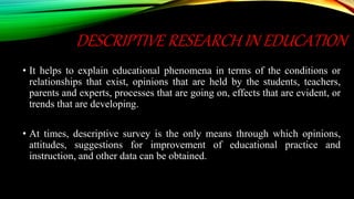 Descriptive research | PPTX