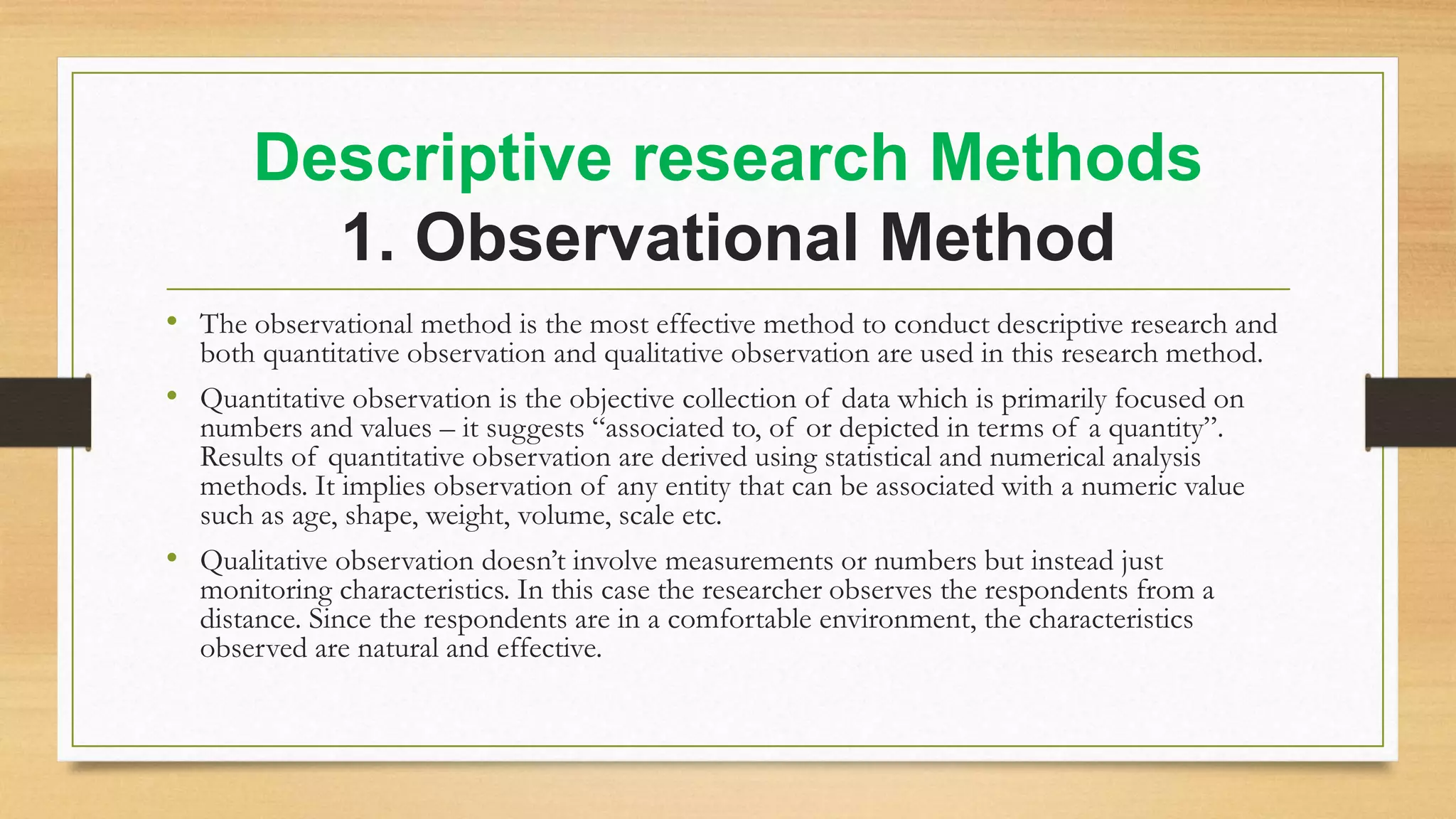 Descriptive research | PPT