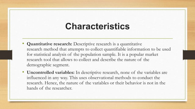 Descriptive research | PPT