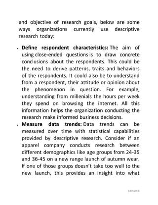 Descriptive research | PDF
