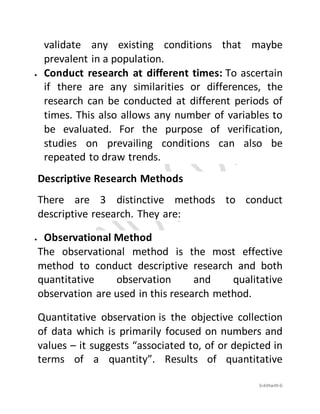 Descriptive research | PDF