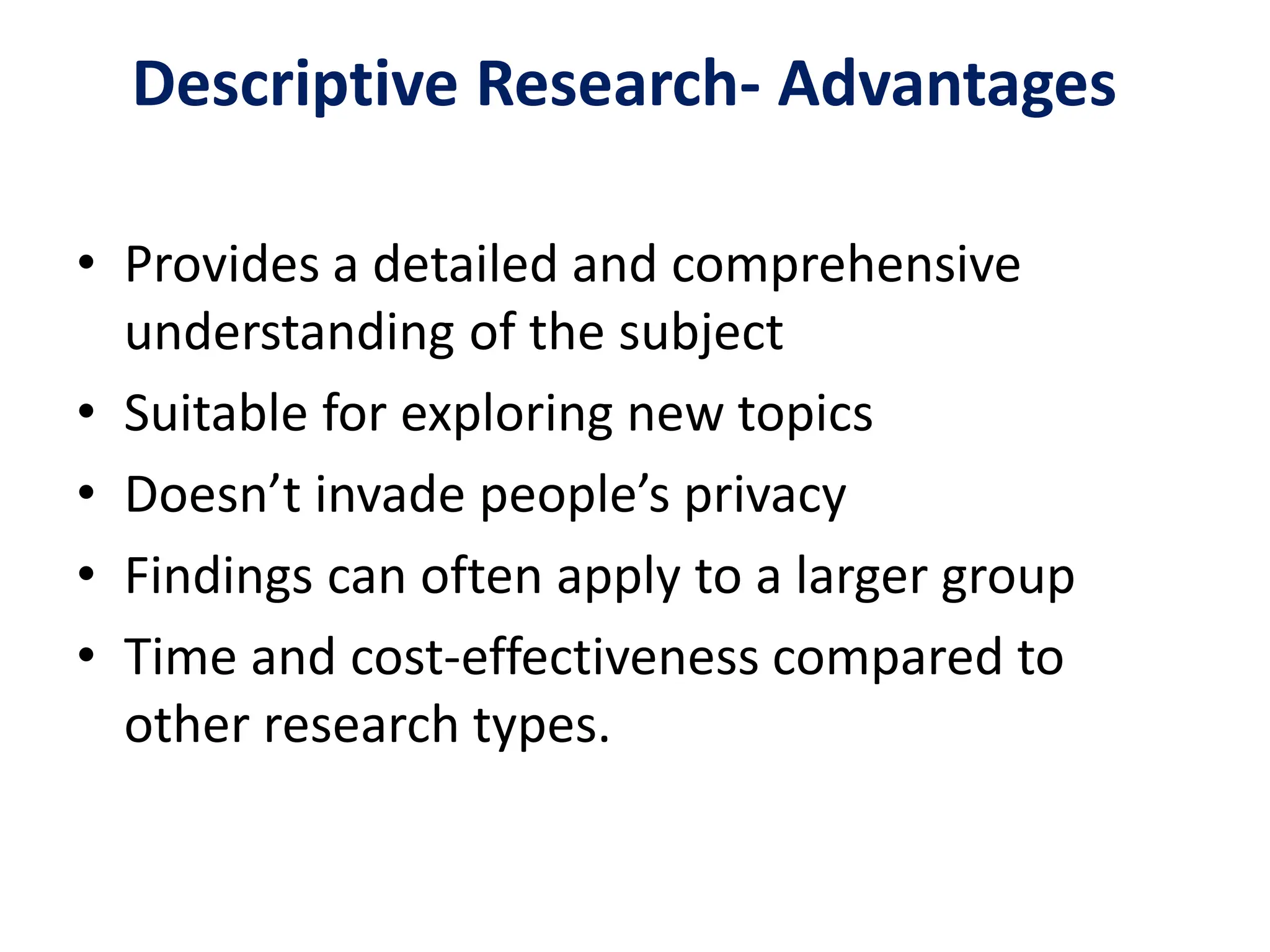 DESCRIPTIVE RESEARCH - definition, advantages and disadvantages.pptx