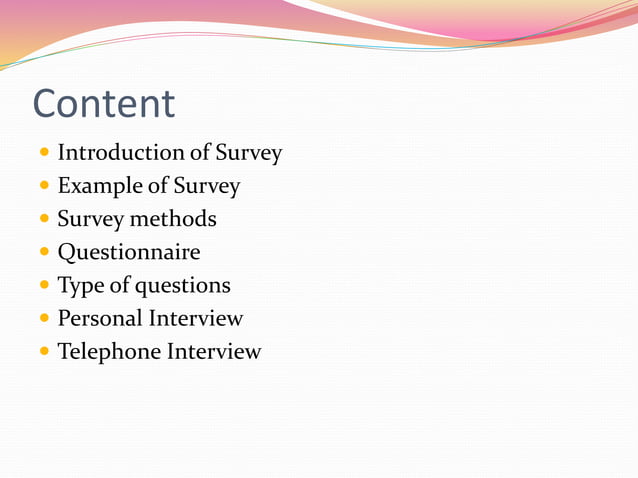 Descriptive research : Survey | PPTX