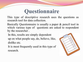 Descriptive research : Survey | PPTX