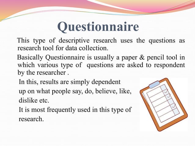 Descriptive research : Survey | PPTX