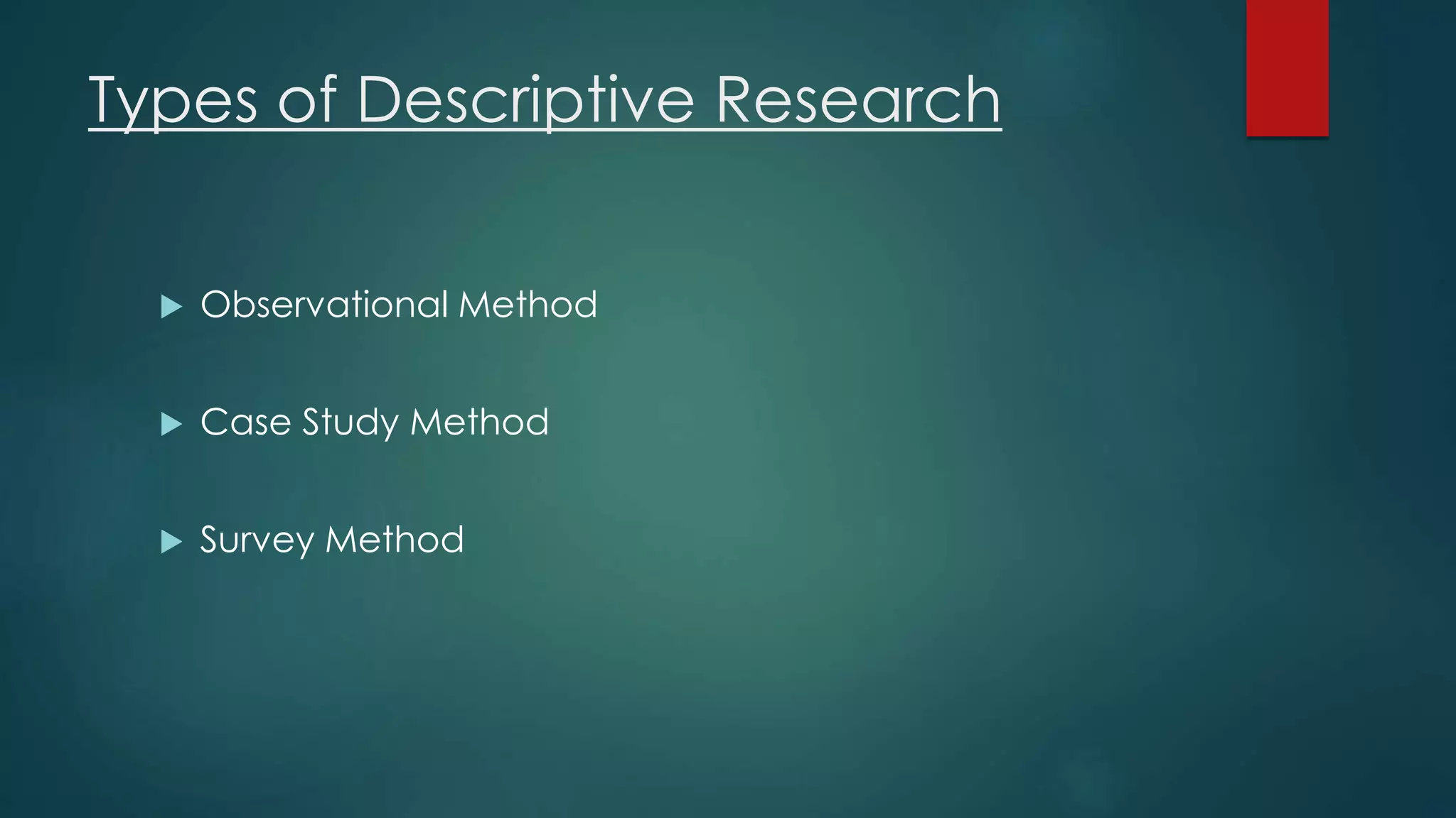 Descriptive research design | PPTX