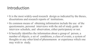 Descriptive research design | PPTX