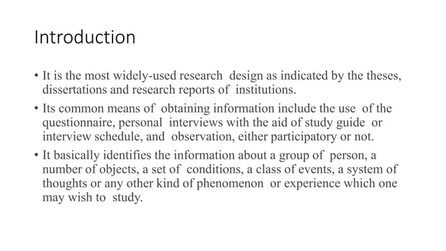 Descriptive research design | PPTX