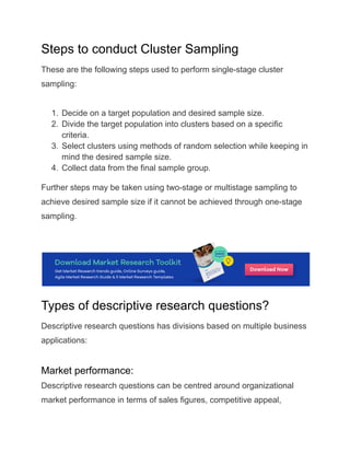 DEscriptive research questions for students writing papers | PDF | Science