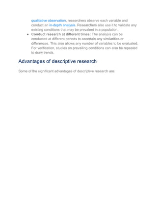 DEscriptive research questions for students writing papers | PDF | Science