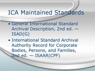 Descriptive Standards - International Context | PPT