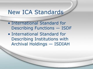Descriptive Standards - International Context | PPT