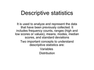Descriptive Statistics | PPT