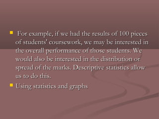 Descriptive statistics | PPT