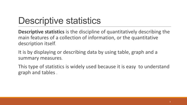 Descriptive statistics | PPT