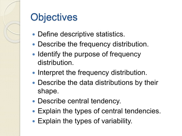 Descriptive statistics | PPT | Free Download