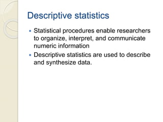 Descriptive statistics | PPTX