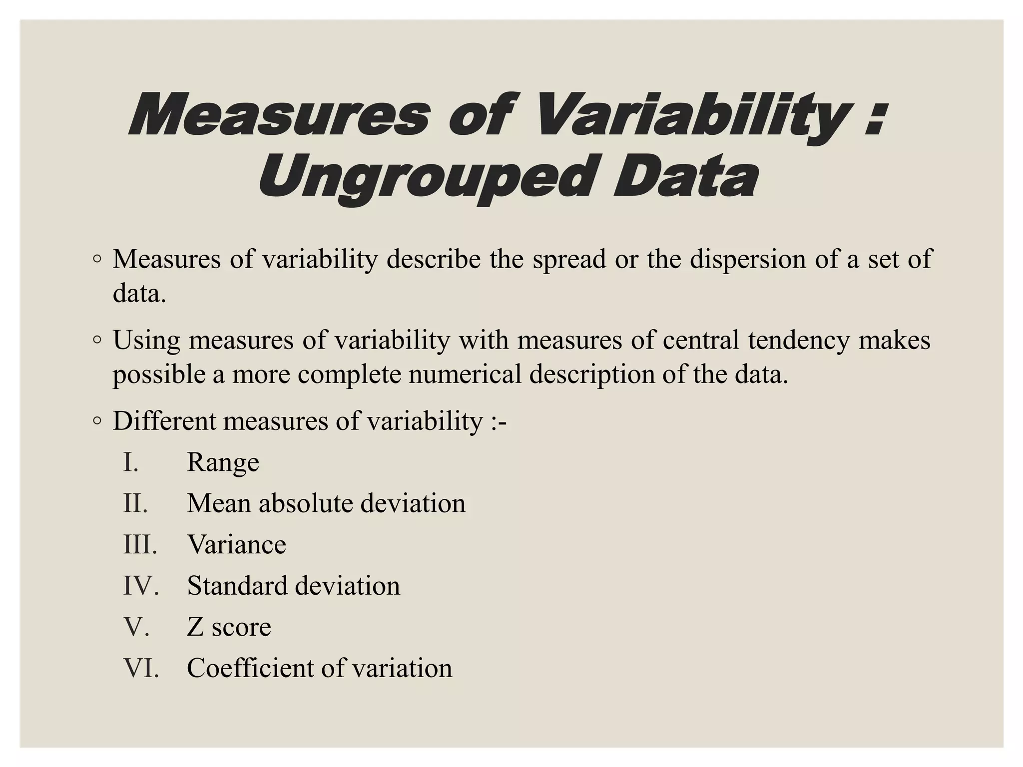 Measures of Central Tendency, Variability and Shapes | PPTX