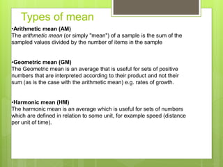 Descriptive statistics | PPTX | Science