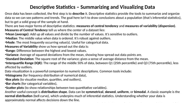 Descriptive Statistics– Summarizing and Visualizing Data.pptx