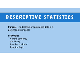 DESCRIPTIVE STATISTICS - FREQUENCY DISTRIBUTION.pdf | Science