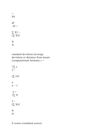 Descriptive Statistics Formula Sheet Sample Populatio.docx