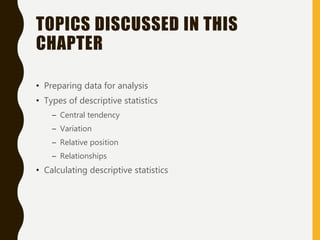 Descriptive statistics ppt | PPT