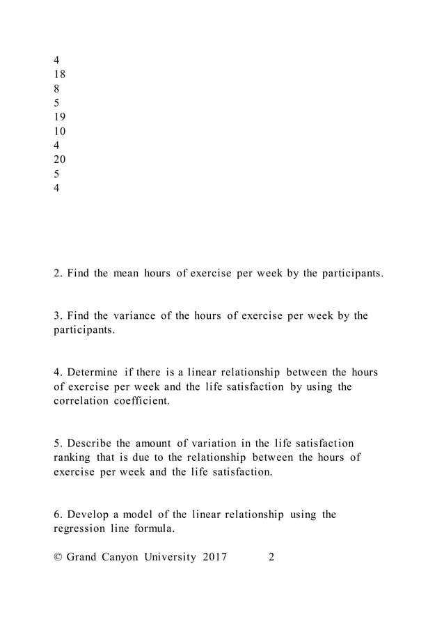 Descriptive statistics worksheet directions answer each qu | PDF | Free ...