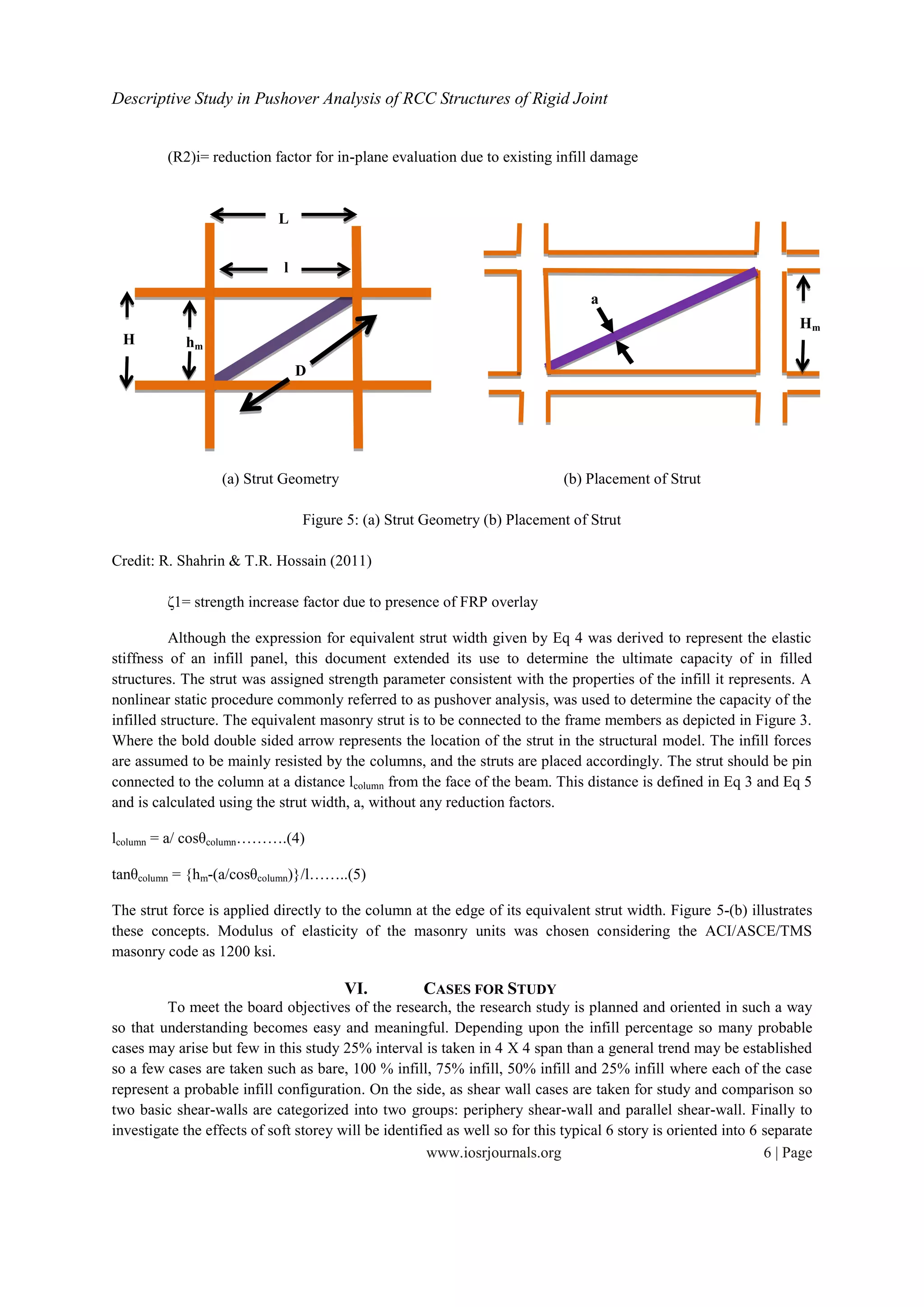 Descriptive study of pushover analysis in rcc structures of rigid joint ...
